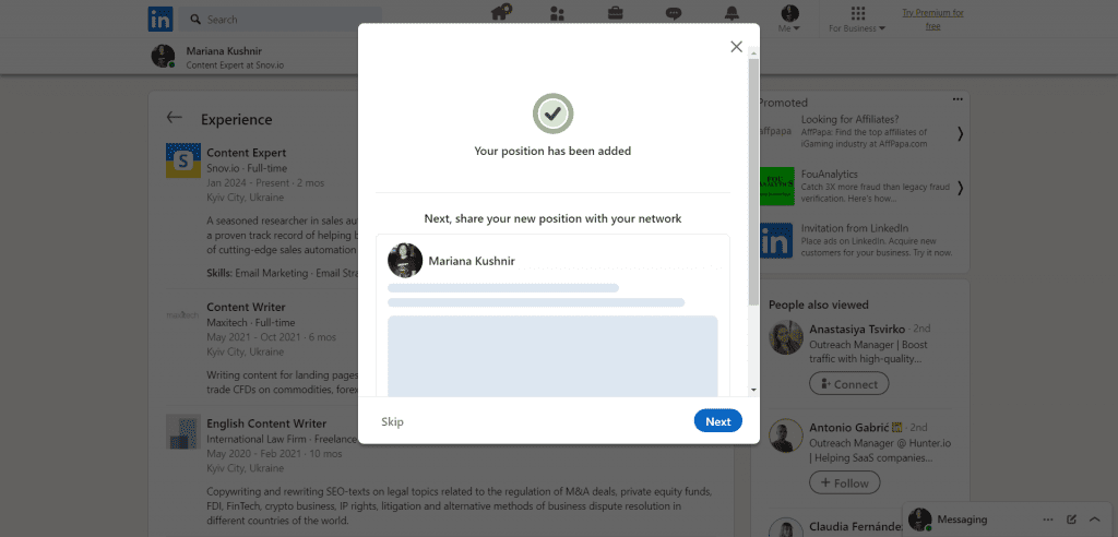 How To Add A Promotion On LinkedIn: Tutorial With Templates