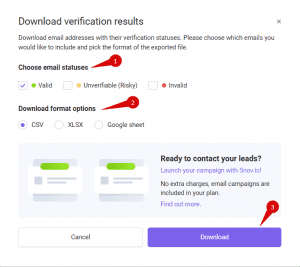 Snov.io - How to get email contacts from a list of names