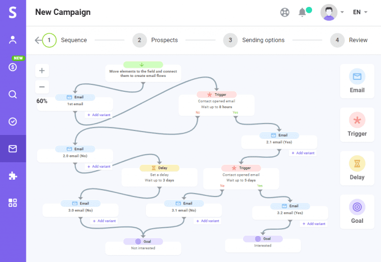 Snov.io - Set up and launch your email campaign step by step