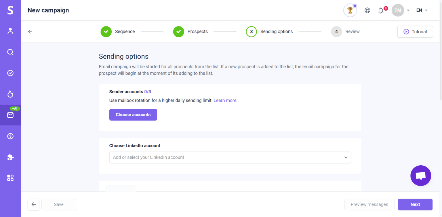 Snov.io - How to use LinkedIn Automation