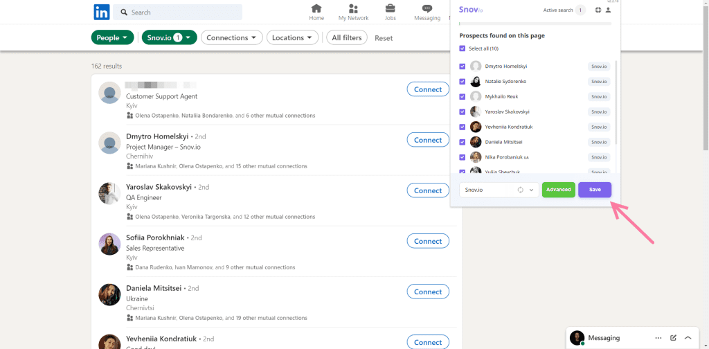 Snov.io - How to use LinkedIn Automation