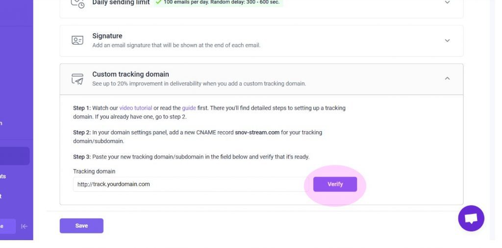 Snov.io - How to set up your custom tracking domain in Snov.io