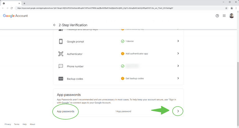 Snov.io - How to create app passwords in Google account
