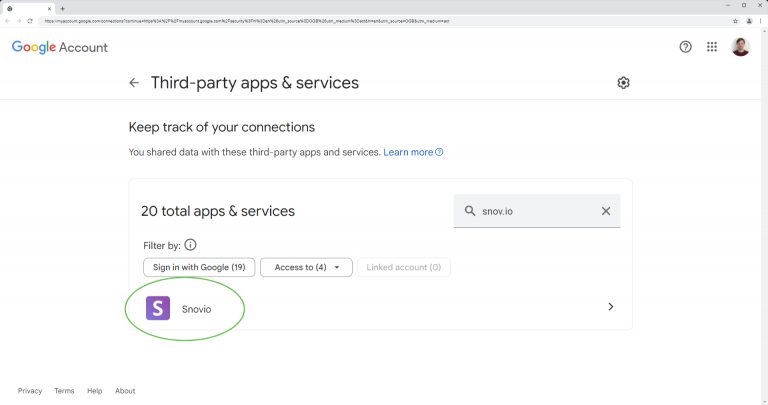 Snov.io - How to create app passwords in Google account