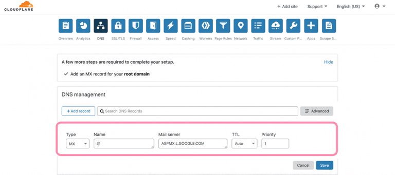 Snov.io - How to set up MX records