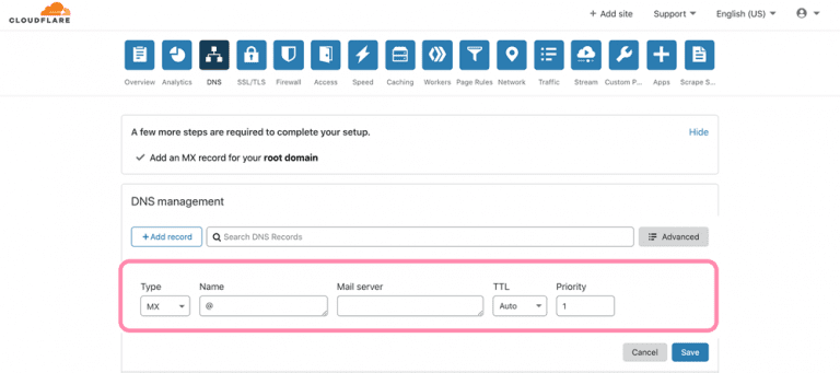Snov.io - How to set up MX records