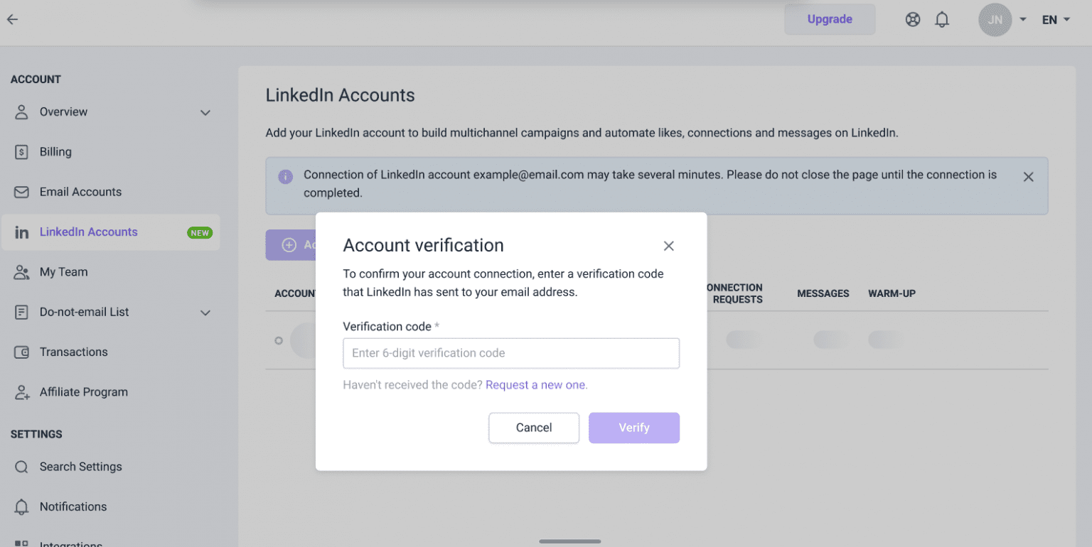 Snov.io - How to connect your LinkedIn account to Snov.io
