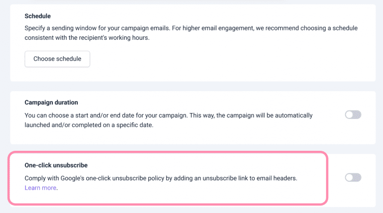 Snov.io - How to add a one-click unsubscribe to your emails