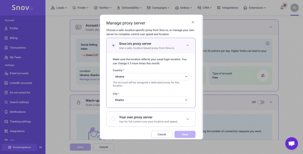 Snov.io - How to connect your LinkedIn account to Snov.io