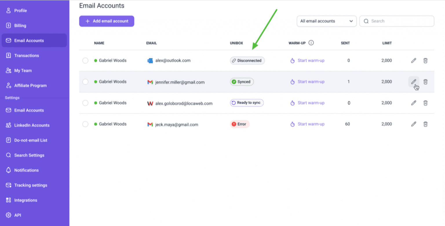 Snov.io - How to set up Unibox and sync your emails
